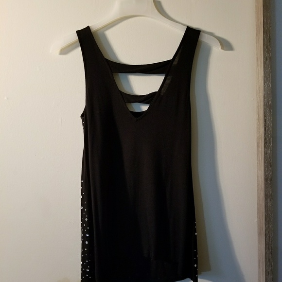 INC International Concepts | Tops | Inc Black Embellished Rayon Tank ...